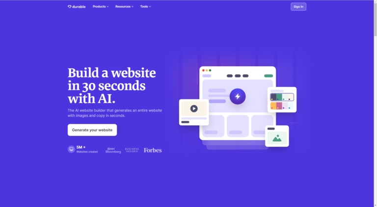 Durable: A Dynamic AI Website Builder - AppHut